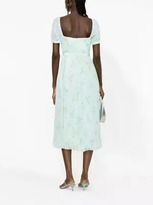 SELF-PORTRAIT Floral-print Chiffon Midi Dress