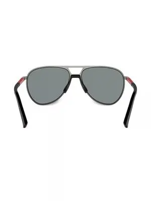 Prada Linea Rossa Pilot Sunglasses - Silver