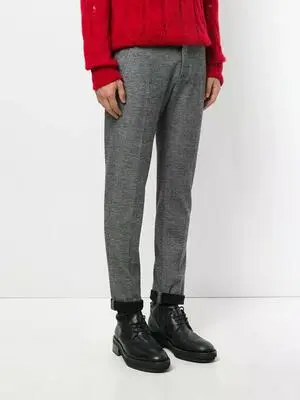 DONDUP Houndstooth-pattern Chinos - Black