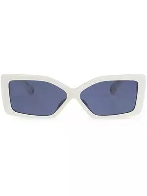 Jacquemus Jacquemus X Linda Farrow Les Lunettes Spiaggia Sunglasses White