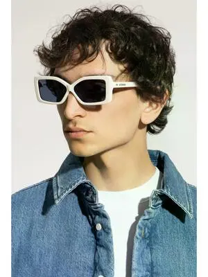 Jacquemus X Linda Farrow Les Lunettes Spiaggia Sunglasses - White