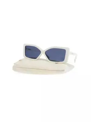 Jacquemus X Linda Farrow Les Lunettes Spiaggia Sunglasses - White