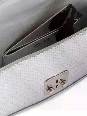 Miu Miu Sequin Embellished Leather Shoulder Bag