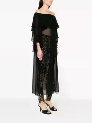 GEMY MAALOUF Bardot Neckline Sheer Long Top