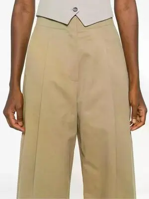 Studio Nicholson Pleated Wide-leg Cropped Trousers - Neutrals