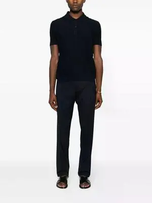 Paul & Shark Ribbed Fine-knit Polo Shirt