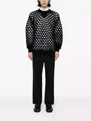 Junya Watanabe Laser Cut Detail Crew Neck Jumper