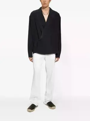 Dolce & Gabbana Wrap Silk Shirt - Black