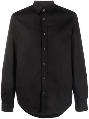 DIESEL® Logo-embroidered Cotton Shirt - Black