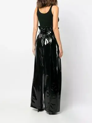 Philosophy Di Lorenzo Serafini High-shine Belted Wide-leg Trousers