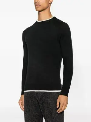 Eleventy Contrasting Trim Sweater