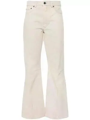 Our Legacy Moto-cut Flared Jeans In Light Beige