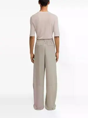 AMI Paris Pleated Straight-leg Trousers