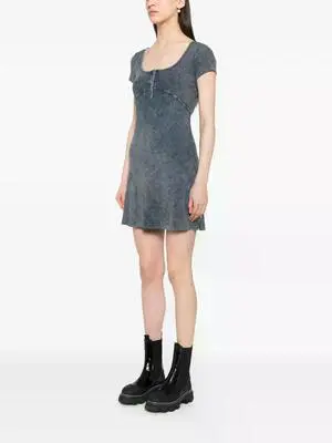 B+AB Logo-appliqué Ribbed Minidress