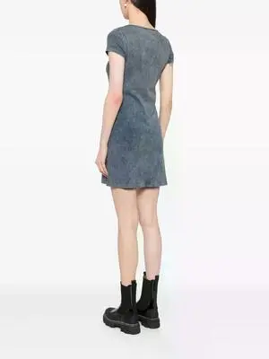 B+AB Logo-appliqué Ribbed Minidress