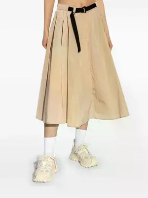 Moncler Belted Midi Skirt - Neutrals