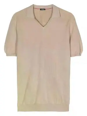 Kiton Fine-knit Cotton Polo Shirt - Neutrals