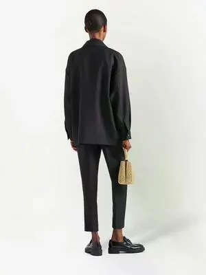 Prada Kid-mohair Tailored Trousers