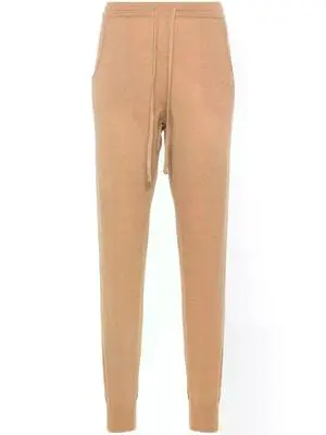 TEDDY CASHMERE Milano Mid-rise Track Trousers - Brown