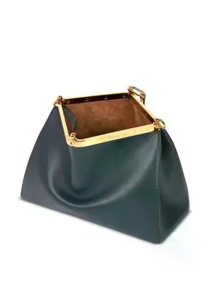 Etro Medium Vela Leather Shoulder Bag - Green