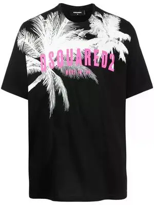 Dsquared2 Graphic-print Short-sleeve T-shirt - Black