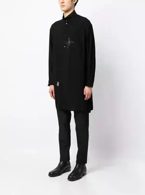 Yohji Yamamoto Flower-doodle Long Shirt