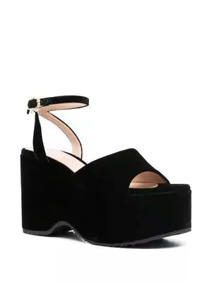 GIANVITO ROSSI Velvet Platform Sandals