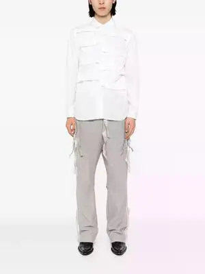MIDORIKAWA Light Cut-out Detail Trousers - Grey