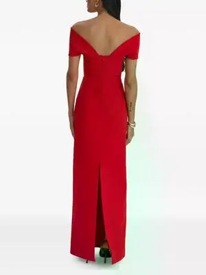 MOOS STUDIO V-neck Maxi Dress - Red
