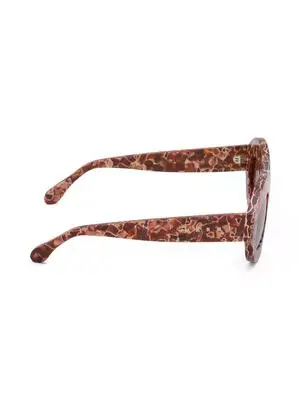 Marni Oval Frame Sunglasses - Brown