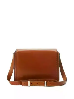 Ralph Lauren Logo-plaque Leather Crossbody Bag - Brown