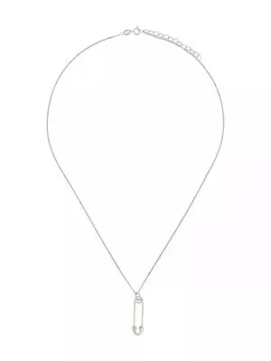 TRUE ROCKS Safety Pin Pendant Necklace - Silver