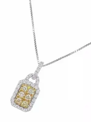 HYT JEWELRY Platinum Diamond Pendant Necklace - Silver