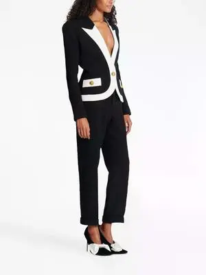 Balmain Two-tone Crepe Blazer