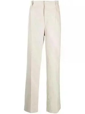 BOTTER Straight-leg Cotton-linen Blend Trousers - Neutrals