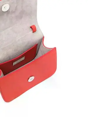 Kiton Leather Mini Bag With Logo Plaque