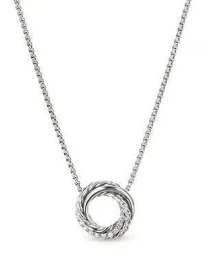 David Yurman Sterling Diamond Pave Necklace - Silver