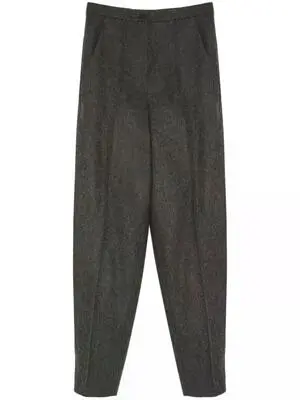 YVES SALOMON Flannel Tailored Trousers - Grey