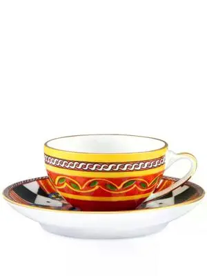 Dolce & Gabbana Carretto Siciliano Espresso Cups With Saucers - Yellow