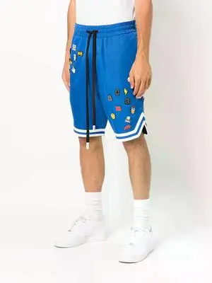 HACULLA. Royal Basketball Track Shorts With Mixed Decorative Pins