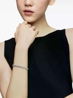 David Yurman Sterling Pavé Diamond Curb Chain Bracelet