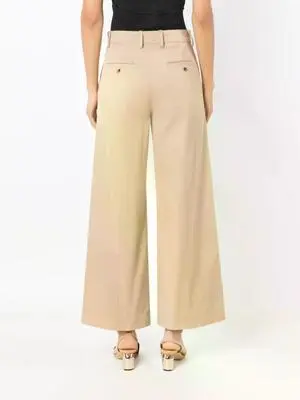 Valentino Garavani High-rise Wide-leg Trousers - Brown