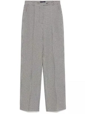 STYLAND Houndstooth Pattern Tailored Trousers