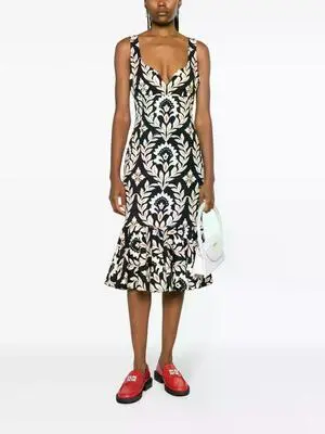 La DoubleJ Sleeveless Floral Print Midi Dress