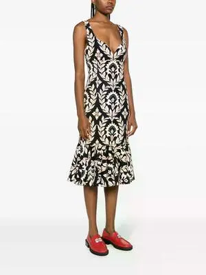 La DoubleJ Sleeveless Floral Print Midi Dress