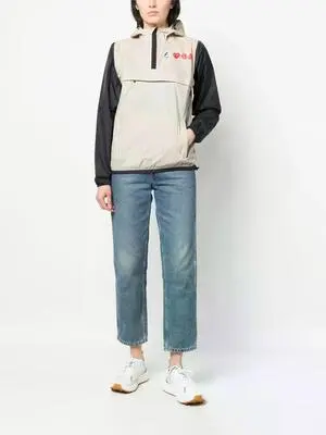 Play Comme Des Garcon Half Zip Hooded Jacket