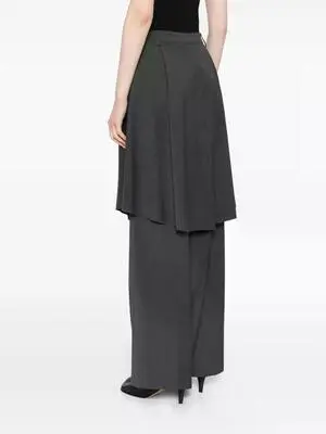 Goen.j Layered Shirt Raw-edge Cut Pants