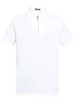 Versace Medusa Zip-up Polo Shirt - White