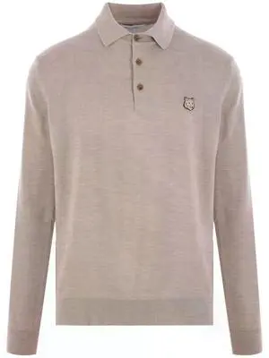 Maison Kitsuné Bold Fox Head Polo Shirt - Neutrals