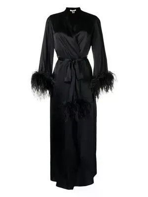 GILDA & PEARL Camille Long Robe - Black